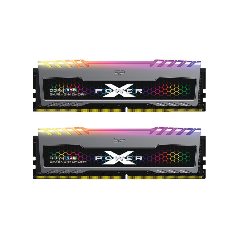 Memoria Ram DDR4 32 GB 16 GBx2 Silicon Power RGB 3200 MHz PORTACEL memoria-ram-ddr4-32-gb-16-gbx2-silicon-power-rgb-3200-mhz-portacel
